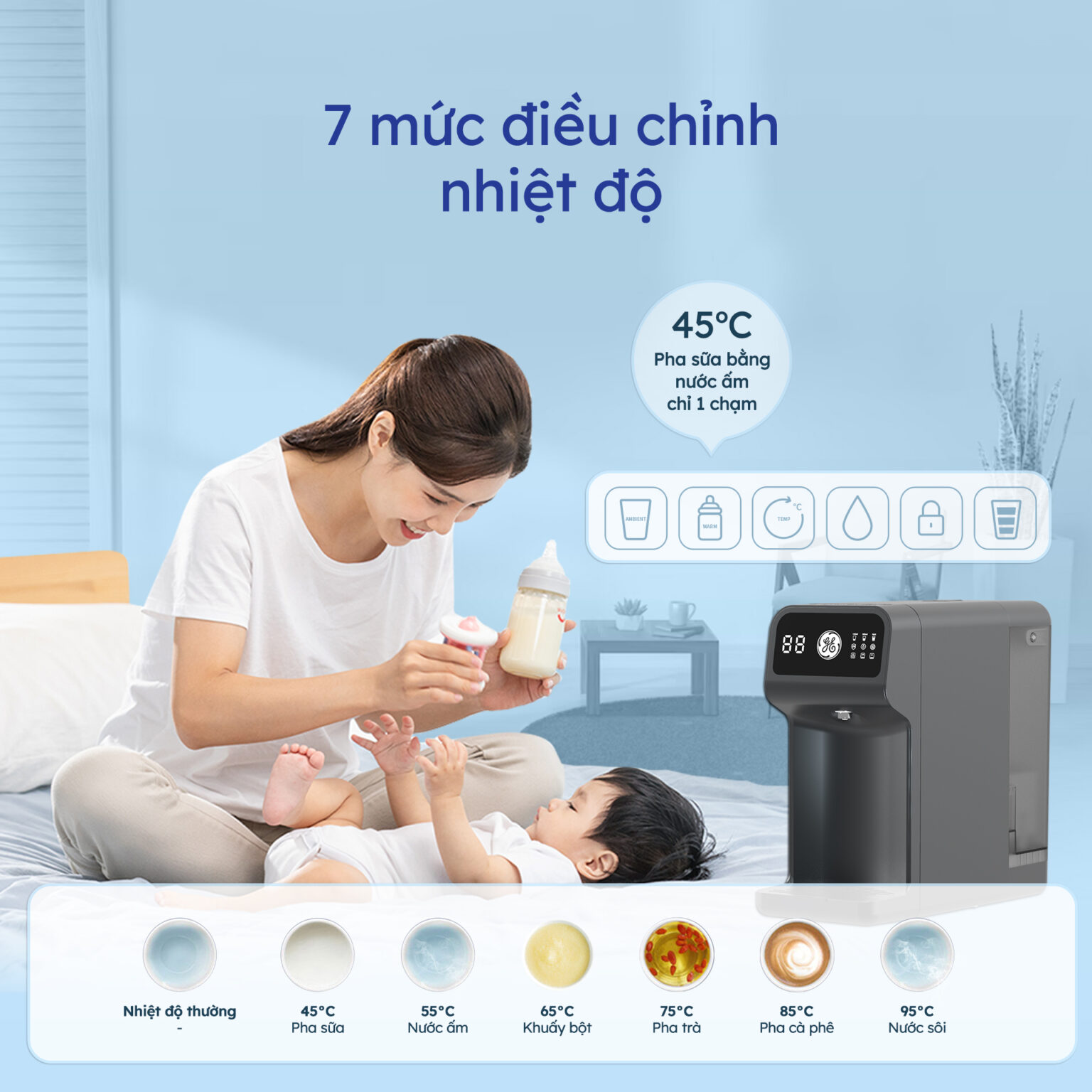 Máy lọc nước để bàn GE B04 - Hume
